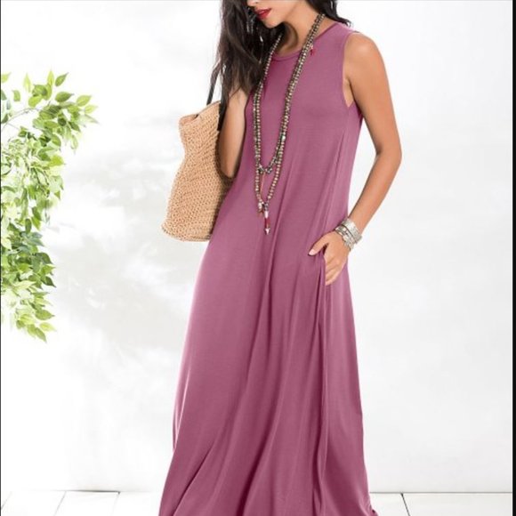 Milan Kiss | Dresses | Milan Kiss Merlot Sleeveless Maxi Dress | Poshmark